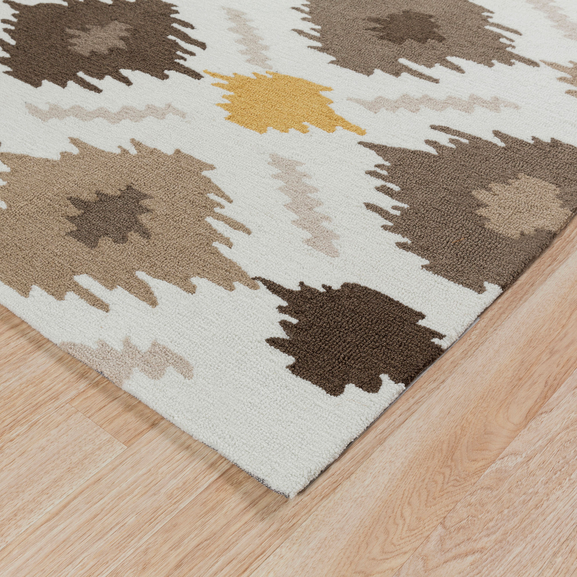 Wade Logan Bancroft Gold Ikat Area Rug & Reviews | Wayfair